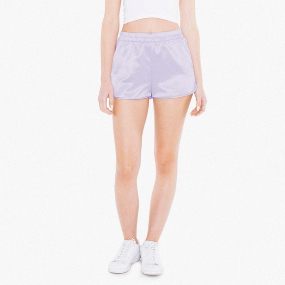 American Apparel | Shorts | New Aa Metallic High Waist Running Short ...